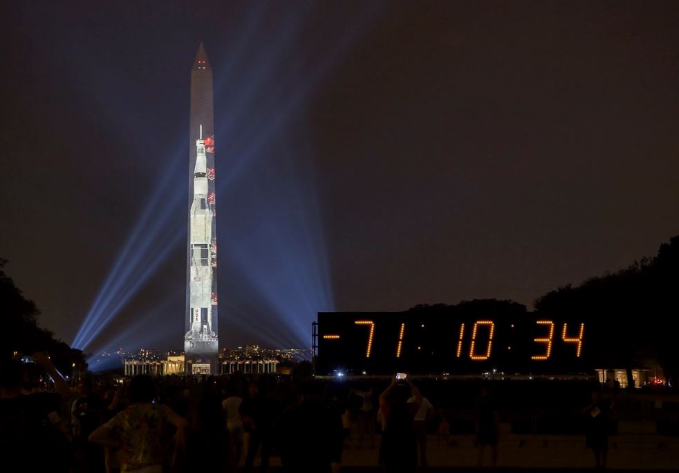 Washington Monument transformed into Apollo 11 rocket | Newstalk