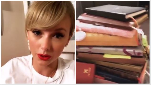 Taylor Swift Reveals The Incredible Stack Of Diaries She Has Kept
