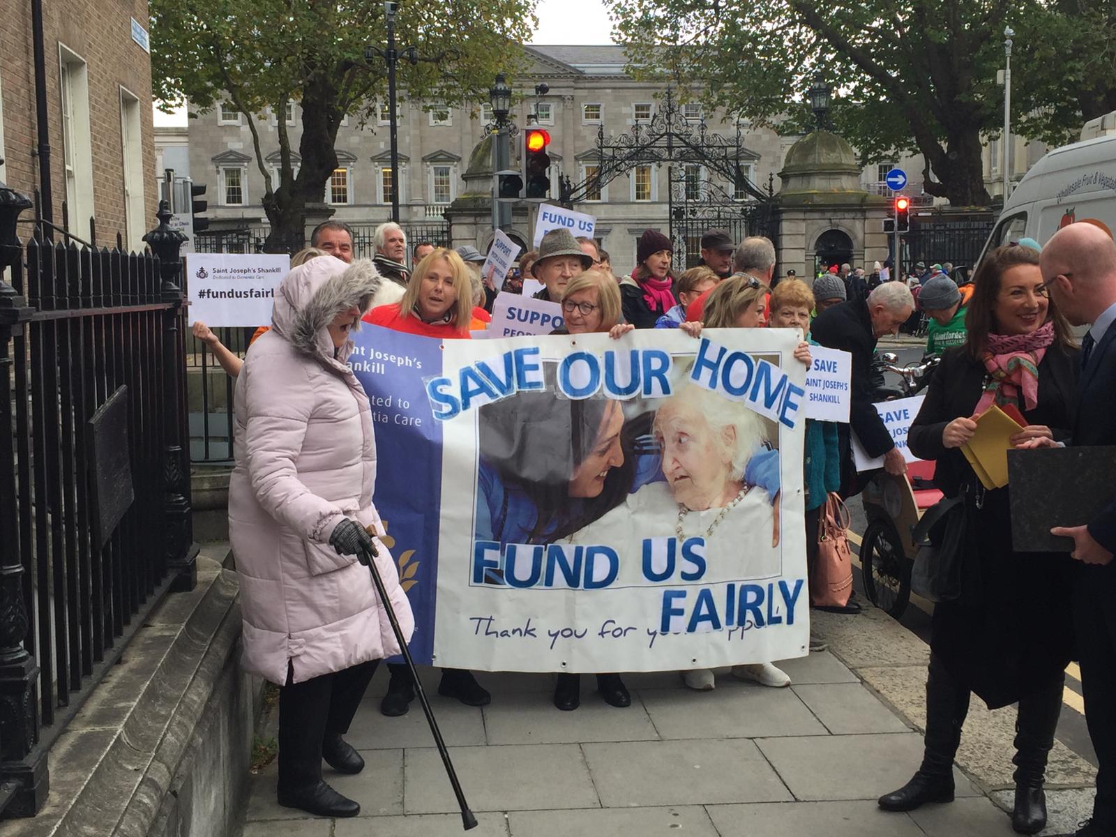 Dáil Protest Over Funding for St Joseph's In Shankill | www.98fm.com