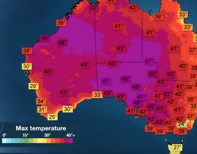 Australia experiences hottest day on record amid intense heatwave ...