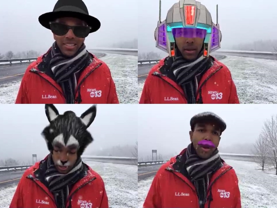 WATCH: US reporter accidentally turns on filters while on-air | Newstalk