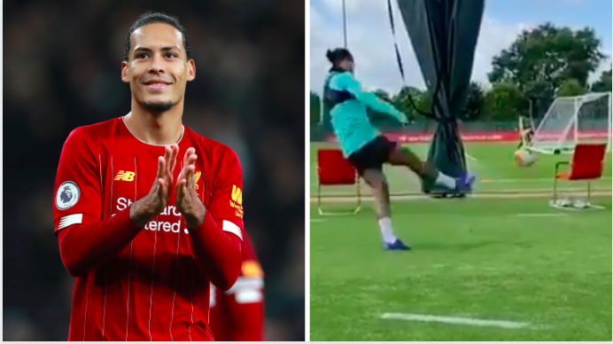WATCH | Virgil van Dijk pulls off outrageous finish at training ...
