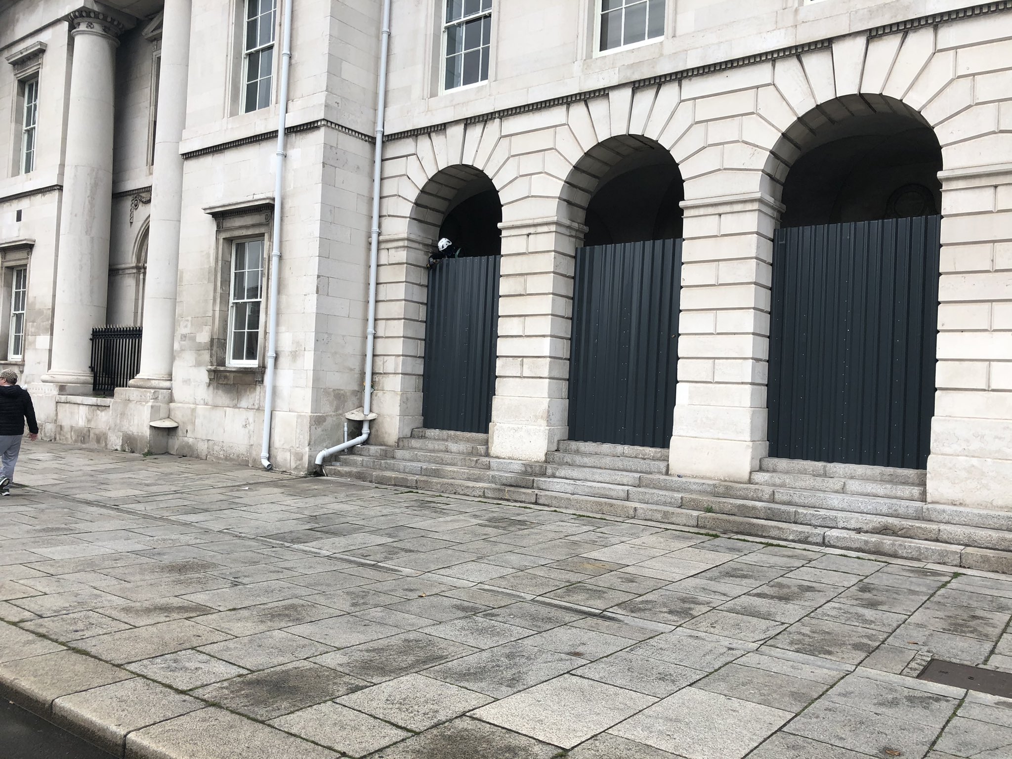 Government rejects claim Custom House barriers are 'anti-homeless ...
