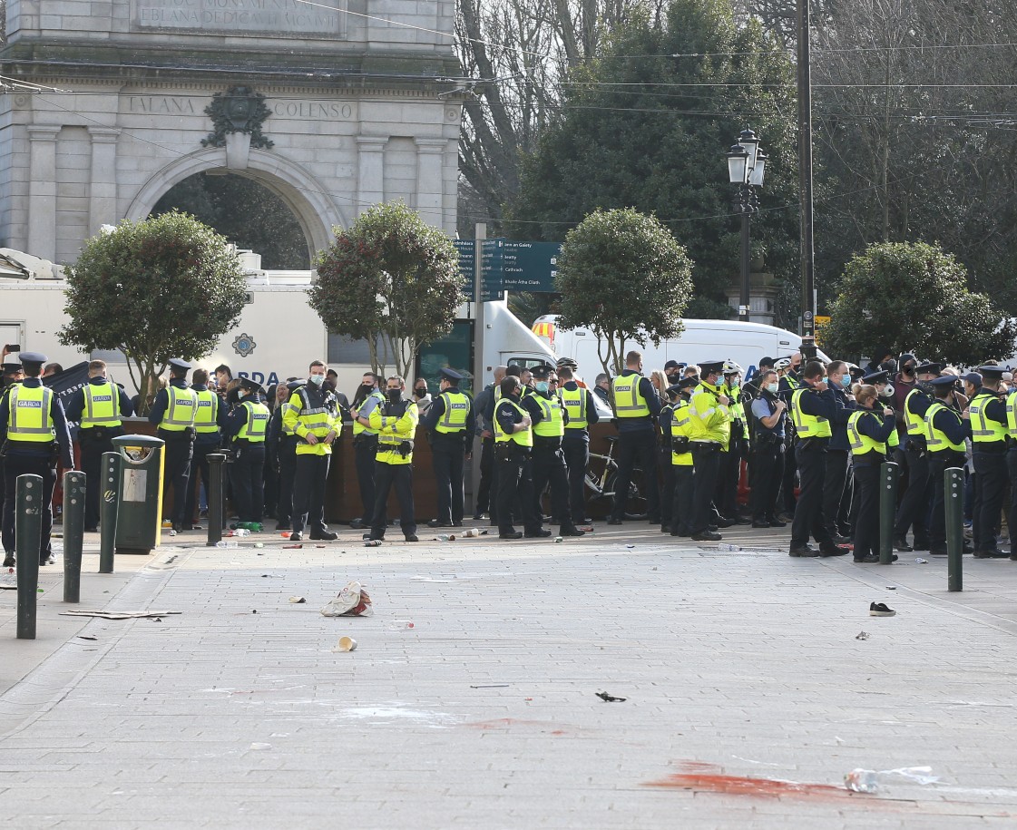 Man arrested in connection with firework attack on gardaí at Dublin ...