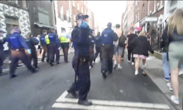 Large Crowds Cleared From South William Street As Garda Public Order ...