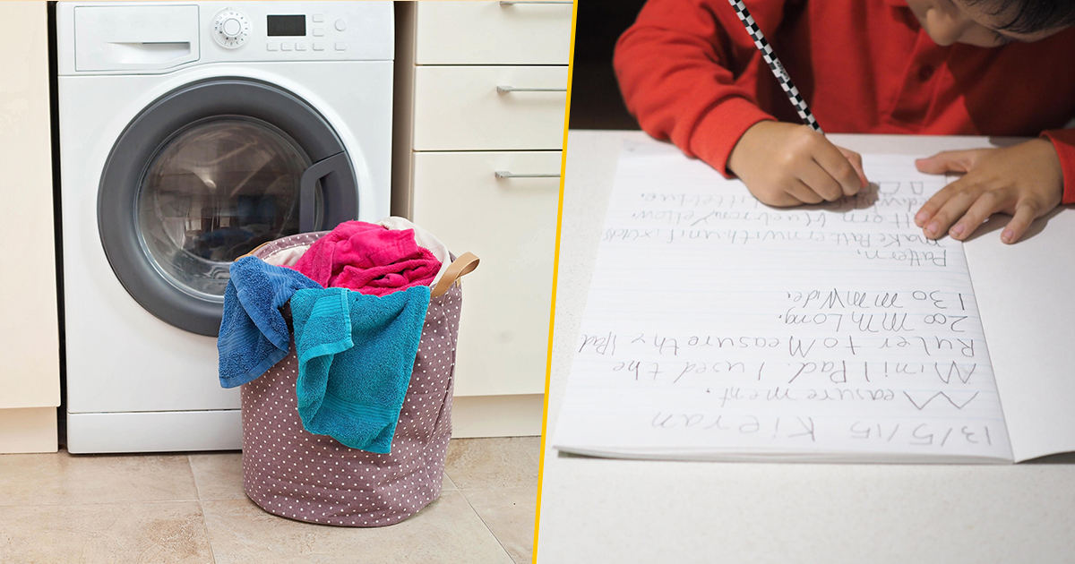 Helping With Homework, Making School Lunches And Laundry - People Share ...