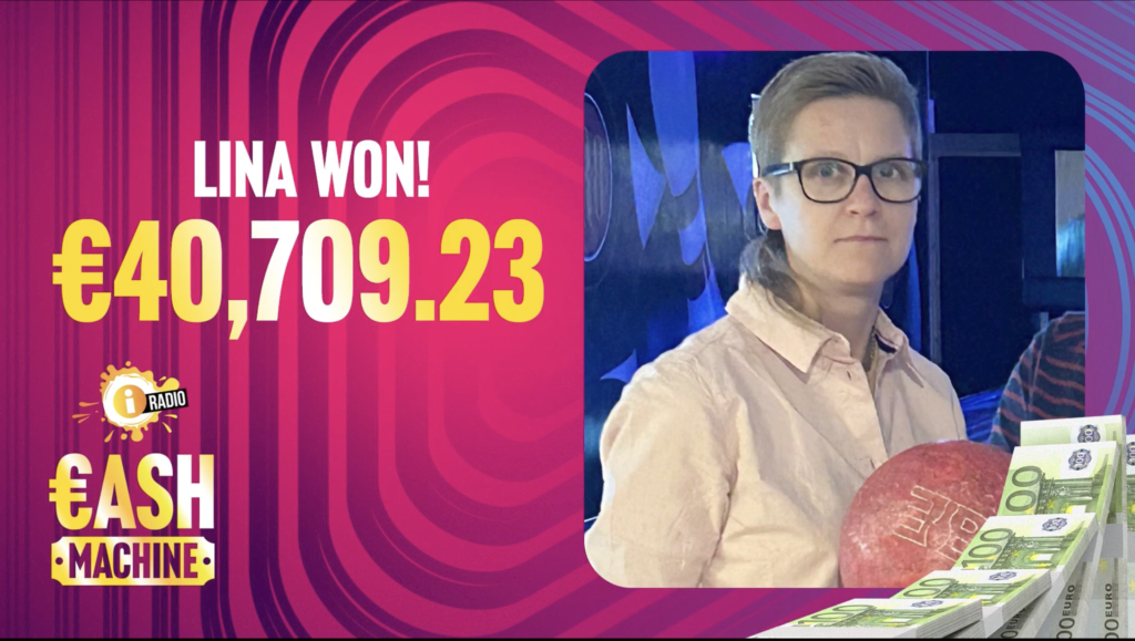 Lina from Monaghan is that latest winner of iRadio's Cash Machine | iRadio