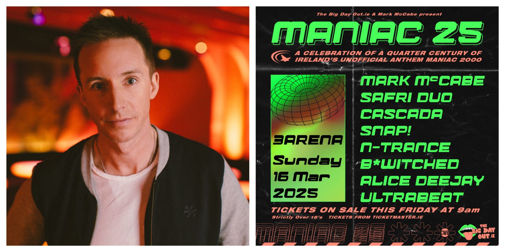 Mark McCabe Announces Huge 3Arena Gig To Celebrate 25 Years Of Maniac ...